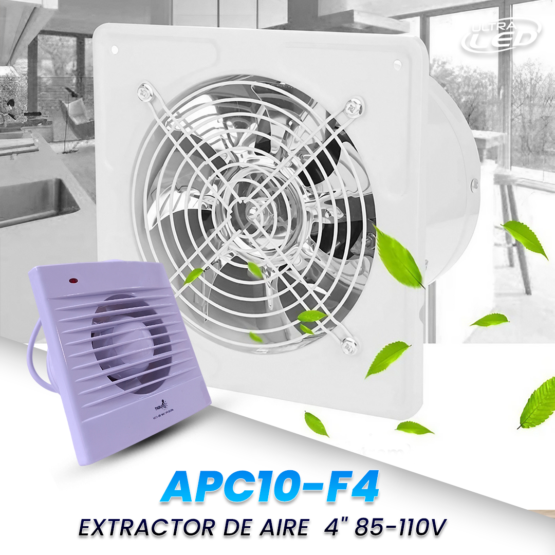 EXTRACTOR DE AIRE 4" 85-110V – GRUPO ULTRA LED